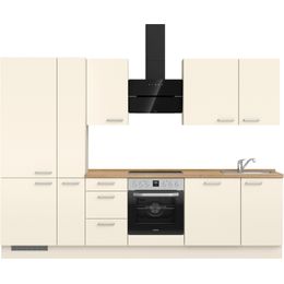K&uuml;chenzeile Nobilia "Touch II", NEU: individuell anpassbar mit gratis Profi-Beratung", wei&szlig; (k&uuml;che: wei&szlig;, korpus: magnolia matt, arbeitsplatte: eiche sierra nachbildung), B:300,3cm H:216,6cm T:60cm, Komplettk&uuml;chen-Sets, K&uuml;chenzeile, vormontiert, Breite 300 cm, Ausrichtung w&auml;hlbar, wahlw. mit E-Ger&auml;ten