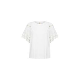 Kurzarmhemd soyaconcept "Soya Concept T-shirt SC-LORAINE", Damen, Gr. S, Normalgr&ouml;&szlig;en, 1000 wei&szlig;, Obermaterial: 100% Baumwolle, Hemden