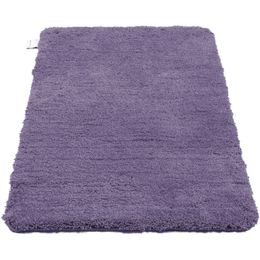 Badematte Tom Tailor HOME "Cozy Bath UNI, Badvorleger, Badezimmer Teppich", lila, H:27mm, Polyester, Badematten, Badematte, Badteppich, Uni Farben, rechteckig, in rund & oval erh&auml;ltlich