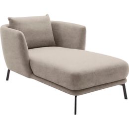 Sch&ouml;ner Wohnen Kollektion Chaiselongue "Pearl - 5 Jahre Hersteller-Garantie, auch in Boucl&eacute;. Recamiere, bequem", beige (sand), B:101cm H:71cm T:161cm, 100% Polyester, SCH&Ouml;NER WOHNEN-KOLLEKTION, Sofas, Chaiselongue, Ma&szlig;e (B/H/T): 101/71/161 cm, F&uuml;&szlig;e aus Metall