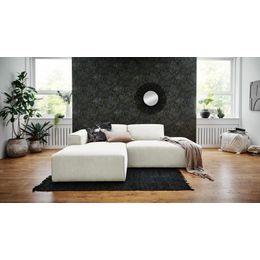 Ecksofa Home Affaire "Noord mit Kedernaht, Breite 227 cm, L-Form", beige (sand), B:227cm H:71cm T:161cm, 94% Polyester; 6% Nylon, Sofas, Ecksofa, mit Kedernaht, Breite 227 cm, Cord, Struktur