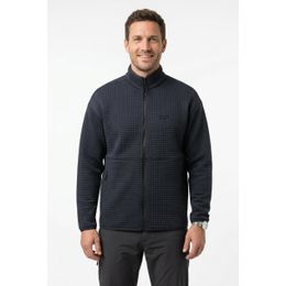 Fleecejacke Jack Wolfskin "MOGARI FZ M", Herren, Gr. XXL (58), schwarz navy,, Obermaterial: 95% Polyester, 5% Elasthan. Futter: 100% Polyester, normal, Jacken Fleecejacke, Atmungsaktiv, leicht, &Uuml;bergangsjacke