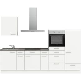 K&uuml;chenzeile Nobilia "Touch I", NEU: individuell anpassbar mit gratis Profi-Beratung", wei&szlig; (k&uuml;che: wei&szlig;, korpus: alpinwei&szlig;, arbeitsplatte: beton schiefergrau nachbildung), B:300,3cm H:216,6cm T:60cm, Komplettk&uuml;chen-Sets, K&uuml;chenzeile, vormontiert, Breite 300 cm, Ausrichtung w&auml;hlbar, wahlw. mit E-Ger&auml;ten