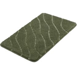 Badematte Kleine Wolke "Tram, Badvorleger, Badezimmer Teppich", gr&uuml;n (forest), H:20mm, Polyacryl, Badematten, Badematte, Badteppich, modernes Wellen Design, Hoch-Tief Effekt