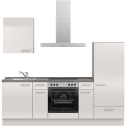 K&uuml;chenzeile Nobilia "Flash I", NEU: individuell anpassbar mit gratis Profi-Beratung", grau (k&uuml;che: grau, korpus: seidengrau, arbeitsplatte: beton schiefergrau nachbildung), B:240,3cm H:216,6cm T:60cm, Komplettk&uuml;chen-Sets, K&uuml;chenzeile, vormontiert, Breite 240 cm, Ausrichtung w&auml;hlbar, wahlw. mit E-Ger&auml;ten