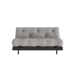 Daybett Karup Design "Roots Sofa Bed, Schlafsofa,, Bettfunktion, FSC-Massivholz", grau, B:160cm H:85cm, Bezug: 80% Baumwolle, 20% Polyester, Daybetten, Inkl. Futonmatratze, Made in Europe, langlebig, B: 140 oder 160 cm