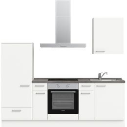 K&uuml;chenzeile Nobilia "Touch I", NEU: individuell anpassbar mit gratis Profi-Beratung", wei&szlig; (k&uuml;che: wei&szlig;, korpus: alpinwei&szlig;, arbeitsplatte: beton schiefergrau nachbildung), B:240,3cm H:216,6cm T:60cm, Komplettk&uuml;chen-Sets, K&uuml;chenzeile, vormontiert, Breite 240 cm, Ausrichtung w&auml;hlbar, wahlw. mit E-Ger&auml;ten