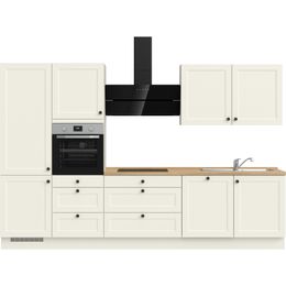 K&uuml;chenzeile Nobilia "Cascada II", NEU: individuell anpassbar mit gratis Profi-Beratung", wei&szlig; (k&uuml;che: wei&szlig;, korpus: lacklaminat wei&szlig;, arbeitsplatte: eiche sierra nachbildung), B:330,3cm H:216,6cm T:60cm, Komplettk&uuml;chen-Sets, K&uuml;chenzeile, vormontiert, Breite 330 cm, Ausrichtung w&auml;hlbar, wahlw. mit E-Ger&auml;ten