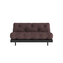 Daybett Karup Design "Roots Sofa Bed, Schlafsofa,, Bettfunktion, FSC-Massivholz", braun, B:160cm H:85cm, Bezug: 80% Baumwolle, 20% Polyester, Daybetten, Inkl. Futonmatratze, Made in Europe, langlebig, B: 140 oder 160 cm