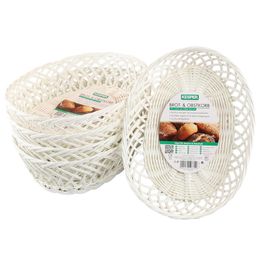 Brotkorb Kesper "Brot- & Obstkorb, oval, 5er Set", wei&szlig;, B:31cm H:8,5cm L:23,5cm, Kunststoff, Lebensmittelaufbewahrungsbeh&auml;lter, Brotkorb, Breite ca. 31 cm