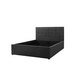 Polsterbett OTTO HOME "Hamar, Knopfsteppung im Kopfteil, bis 250 KG belastbar", grau (anthrazit, anthrazit, anthrazit), B:149cm H:105cm L:217cm, 100% Polyester, Betten, Polsterbett, in verschiedenen Gr&ouml;&szlig;en und Stoffen und Farben