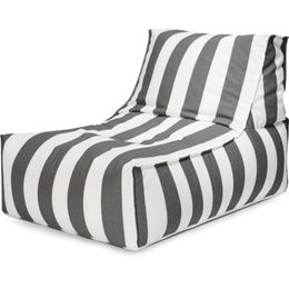 Sitzsack MAGMA HEIMTEX "SANTORIN Rock", grau (anthrazit,wei&szlig;), B:100cm H:65cm, Bezug: 100% Polypropylen, Sitzs&auml;cke, Sitzsack