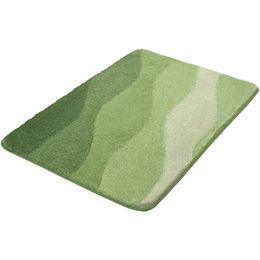 Badematte Kleine Wolke "Malena, Badvorleger, Badezimmer Teppich", gr&uuml;n (minze), H:20mm, Polyacryl, Badematten, Badematte, Badteppich, modernes Wellen Design, Farbverlauf, waschbar