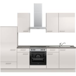 K&uuml;chenzeile Nobilia "Flash I", NEU: individuell anpassbar mit gratis Profi-Beratung", grau (k&uuml;che: grau, korpus: seidengrau, arbeitsplatte: beton schiefergrau nachbildung), B:270,3cm H:216,6cm T:60cm, Komplettk&uuml;chen-Sets, K&uuml;chenzeile, vormontiert, Breite 270 cm, Ausrichtung w&auml;hlbar, wahlw. mit E-Ger&auml;ten