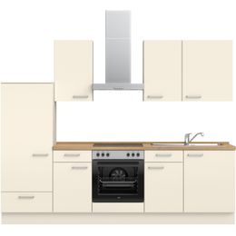 K&uuml;chenzeile Nobilia "Touch I", NEU: individuell anpassbar mit gratis Profi-Beratung", wei&szlig; (k&uuml;che: wei&szlig;, korpus: magnolia matt, arbeitsplatte: eiche sierra nachbildung), B:270,3cm H:216,6cm T:60cm, Komplettk&uuml;chen-Sets, K&uuml;chenzeile, vormontiert, Breite 270 cm, Ausrichtung w&auml;hlbar, wahlw. mit E-Ger&auml;ten