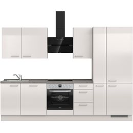 K&uuml;chenzeile Nobilia "Flash II", NEU: individuell anpassbar mit gratis Profi-Beratung", grau (k&uuml;che: grau, korpus: seidengrau, arbeitsplatte: beton schiefergrau nachbildung), B:300,3cm H:216,6cm T:60cm, Komplettk&uuml;chen-Sets, K&uuml;chenzeile, vormontiert, Breite 300 cm, Ausrichtung w&auml;hlbar, wahlw. mit E-Ger&auml;ten