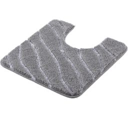 Badematte Kleine Wolke "Tram, Badvorleger, Badezimmer Teppich", grau (anthrazit), H:20mm, Polyacryl, Badematten, Badematte, Badteppich, modernes Wellen Design, Hoch-Tief Effekt