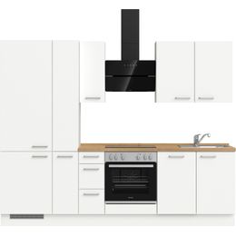K&uuml;chenzeile Nobilia "Touch II", NEU: individuell anpassbar mit gratis Profi-Beratung", wei&szlig; (k&uuml;che: wei&szlig;, korpus: alpinwei&szlig;, arbeitsplatte: eiche sierra nachbildung), B:270,3cm H:216,6cm T:60cm, Komplettk&uuml;chen-Sets, K&uuml;chenzeile, vormontiert, Breite 270 cm, Ausrichtung w&auml;hlbar, wahlw. mit E-Ger&auml;ten