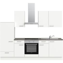 K&uuml;chenzeile Nobilia "Touch I", NEU: individuell anpassbar mit gratis Profi-Beratung", wei&szlig; (k&uuml;che: wei&szlig;, korpus: alpinwei&szlig;, arbeitsplatte: beton schiefergrau nachbildung), B:270,3cm H:216,6cm T:60cm, Komplettk&uuml;chen-Sets, K&uuml;chenzeile, vormontiert, Breite 270 cm, Ausrichtung w&auml;hlbar, wahlw. mit E-Ger&auml;ten