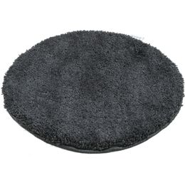 Badematte Tom Tailor HOME "Cozy Bath UNI, Badvorleger, Badezimmer Teppich", grau (anthrazit), H:27mm, Polyester, Badematten, Badematte, Badteppich, Uni Farben, rechteckig, in rund & oval erh&auml;ltlich