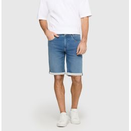 Jeansbermudas MAC "Jogn Bermuda", Herren, Gr. 34, N-Gr, summer blau used authenti, Denim/Jeans, Obermaterial: 99% Baumwolle, 1% Elasthan, knielang, Jeans, Sommerhose