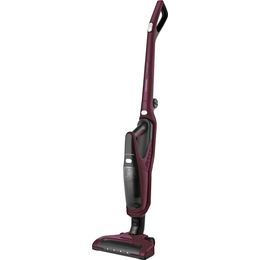 Grundig Akku-Bodenstaubsauger "VCH 9930", rot (berry, schwarz), B:16,1cm H:119cm T:34,5cm, Akkusauger, 2‑in‑1 Akku‑Staubsauger mit 14,4V & 45 Min Laufzeit
