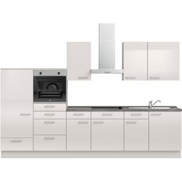 K&uuml;chenzeile Nobilia "Flash I", NEU: individuell anpassbar mit gratis Profi-Beratung", grau (k&uuml;che: grau, korpus: seidengrau, arbeitsplatte: beton schiefergrau nachbildung), B:330,3cm H:216,6cm T:60cm, Komplettk&uuml;chen-Sets, K&uuml;chenzeile, vormontiert, Breite 330 cm, Ausrichtung w&auml;hlbar, wahlw. mit E-Ger&auml;ten
