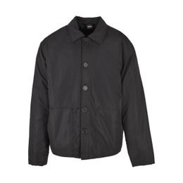 Outdoorjacke Urban Classics "Urban Classics Herren Utility Jacket", Herren, Gr. M, schwarz, 100% Polyester, unifarben, oversize, amerikanischer Ausschnitt, Jacken Outdoorjacke