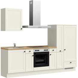 K&uuml;chenzeile Nobilia "Cascada I", NEU: individuell anpassbar mit gratis Profi-Beratung", wei&szlig; (k&uuml;che: wei&szlig;, korpus: lacklaminat wei&szlig;, arbeitsplatte: eiche sierra nachbildung), B:270,3cm H:216,6cm T:60cm, Komplettk&uuml;chen-Sets, K&uuml;chenzeile, vormontiert, Breite 270 cm, Ausrichtung w&auml;hlbar, wahlw. mit E-Ger&auml;ten