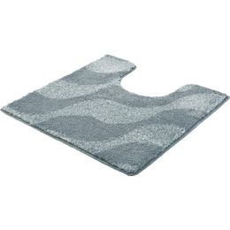 Badematte Kleine Wolke "&raquo;Onda&laquo;, Badvorleger, Badezimmer Teppich", grau (anthrazit), H:15mm, Polyacryl, Badematten, Badematte, Badteppich, modernes Ton in Ton Wellendesign, flauschig