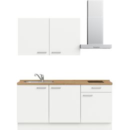 K&uuml;chenzeile Nobilia "Touch I", NEU: individuell anpassbar mit gratis Profi-Beratung", wei&szlig; (k&uuml;che: wei&szlig;, korpus: alpinwei&szlig;, arbeitsplatte: eiche sierra nachbildung), B:180,3cm H:216,6cm T:60cm, Komplettk&uuml;chen-Sets, K&uuml;chenzeile, vormontiert, Breite 180 cm, Ausrichtung w&auml;hlbar, wahlw. mit E-Ger&auml;ten