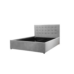 Polsterbett OTTO HOME "Hamar, Knopfsteppung im Kopfteil, bis 250 KG belastbar", grau (hellgrau, hellgrau, hellgrau), B:149cm H:105cm L:217cm, 100% Polyester, Betten, Polsterbett, in verschiedenen Gr&ouml;&szlig;en und Stoffen und Farben
