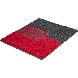 Badematte Kleine Wolke "&raquo;Dynamic&laquo;, Badvorleger, Badezimmer Teppich", rubin, H:20mm, Polyester, Badematten, Badematte, Badteppich, modernes geometrisches Design