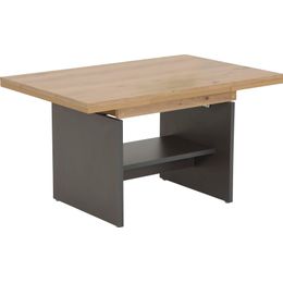 Couchtisch Hela "MARCEL", grau, B/H/T: 142cm x 57cm x 68cm, Auszugsplatte, Artisan Eiche/Anthrazit, Tische, Couchtisch, H&ouml;henverstellbar