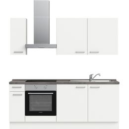 K&uuml;chenzeile Nobilia "Touch I", NEU: individuell anpassbar mit gratis Profi-Beratung", wei&szlig; (k&uuml;che: wei&szlig;, korpus: alpinwei&szlig;, arbeitsplatte: beton schiefergrau nachbildung), B:210,3cm H:216,6cm T:60cm, Komplettk&uuml;chen-Sets, K&uuml;chenzeile, vormontiert, Breite 210 cm, Ausrichtung w&auml;hlbar, wahlw. mit E-Ger&auml;ten