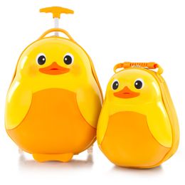 Kinderkoffer Heys "Travel Tots, 46 cm", Kinder, Gr. B/H/T: 34cm x 46cm x 23cm 14 l, duck, ABS, Polycarbonat, festlich, Koffer, Heys Kindertrolley Handgep&auml;ck-Koffer