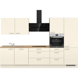 K&uuml;chenzeile Nobilia "Touch II", NEU: individuell anpassbar mit gratis Profi-Beratung", wei&szlig; (k&uuml;che: wei&szlig;, korpus: magnolia matt, arbeitsplatte: eiche sierra nachbildung), B:330,3cm H:216,6cm T:60cm, Komplettk&uuml;chen-Sets, K&uuml;chenzeile, vormontiert, Breite 330 cm, Ausrichtung w&auml;hlbar, wahlw. mit E-Ger&auml;ten