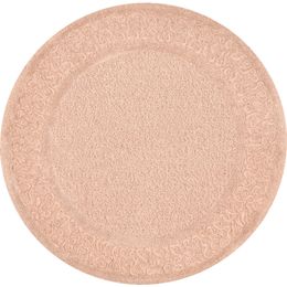 Badematte Kleine Wolke "Talia, Badvorleger, Badezimmer Teppich", lila (pearl), H:9mm, Baumwolle, Badematten, Badematte, Badteppich, rund, Uni Farben, mit Bord&uuml;re