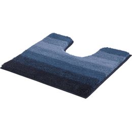 Badematte Meusch "Palace, Badvorleger, Badezimmer Teppich", blau (mare), H:23mm, Kunstfaser, Badematten, Badematte, Badteppich, gestreift, mit Farbverlauf, waschbar