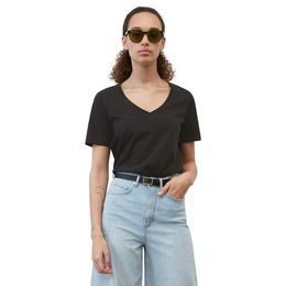 Marc O'Polo V-Shirt MARC O'POLO, Damen, Gr. S, schwarz, Jersey, Obermaterial: 100% Baumwolle, V-Ausschnitt, Shirts