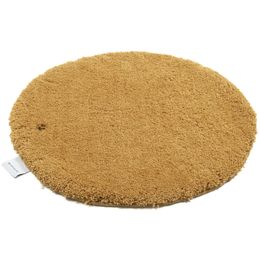 Badematte Tom Tailor HOME "Cozy Bath UNI, Badvorleger, Badezimmer Teppich", gold, H:27mm, Polyester, Badematten, Badematte, Badteppich, Uni Farben, rechteckig, in rund & oval erh&auml;ltlich