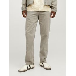 Jack & Jones Relax-fit-Jeans JACK & JONES "JJIEDDIE JJWORKER MF 309 NOOS", Herren, Gr. 32, L&auml;nge 30, beige (winter twig), Denim/Jeans, Obermaterial: 100% Baumwolle, clean, relaxed fit, Jeans