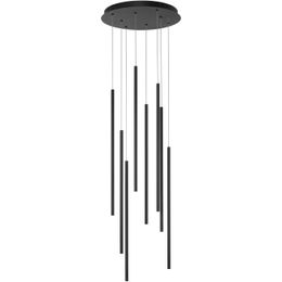 NOVA LUCE LED-H&auml;ngeleuchte "ELETTRA", schwarz, 8, &Oslash; 1,5cm H: 100cm, 1 Stk., Leuchten, Mit Leuchtmittel; Dimmbar