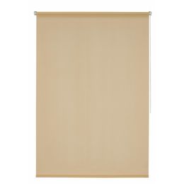 Seitenzugrollo K-home "Klemmfix-Rollo" Gr. 7, beige, B:100cm H:150cm, Polyester, Rollos, Seitenzugrollo, 1 St&uuml;ck