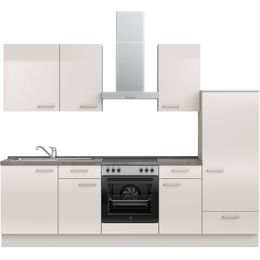 K&uuml;chenzeile Nobilia "Flash I", NEU: individuell anpassbar mit gratis Profi-Beratung", grau (k&uuml;che: grau, korpus: seidengrau, arbeitsplatte: beton schiefergrau nachbildung), B:270,3cm H:216,6cm T:60cm, Komplettk&uuml;chen-Sets, K&uuml;chenzeile, vormontiert, Breite 270 cm, Ausrichtung w&auml;hlbar, wahlw. mit E-Ger&auml;ten