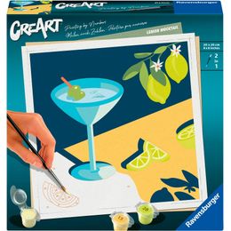 Malen nach Zahlen Ravensburger "CreArt, Adults Trend, Mocktail Zitrone", bunt, Malvorlagen, KinderB:20cm H:20cm, f&uuml;r Erwachsene; Made in Europe, B:20cm H:20cm