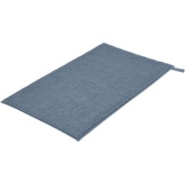 Badematte Kleine Wolke "Vita, Badvorleger, Badezimmer Teppich", blau (mare), H:12mm, Baumwolle, Badematten, Badematte, Badteppich, Uni Farben, mit Schlaufe