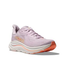 Laufschuh Hoka One One "CLIFTON 10", Damen, Gr. 39, lila cream, tangerine glow, Synthetik, Textil, Schuhe Laufschuh, mit EVA-D&auml;mpfungstechnologie, atmungsaktives Mesh-Obermaterial