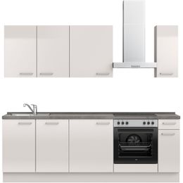 K&uuml;chenzeile Nobilia "Flash I", NEU: individuell anpassbar mit gratis Profi-Beratung", grau (k&uuml;che: grau, korpus: seidengrau, arbeitsplatte: beton schiefergrau nachbildung), B:240,3cm H:216,6cm T:60cm, Komplettk&uuml;chen-Sets, K&uuml;chenzeile, vormontiert, Breite 240 cm, Ausrichtung w&auml;hlbar, wahlw. mit E-Ger&auml;ten