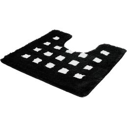 Badematte Kleine Wolke "Boxes, Badvorleger, Badezimmer Teppich", schwarz (schwarz wei&szlig;), H:20mm, Polyacryl, Badematten, Badematte, Badteppich, modernes Design, Hoch/Tief Effekt